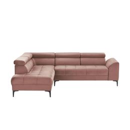 switch Ecksofa mit verstellbaren Kopfstützen Carisma ¦ rosa/pink