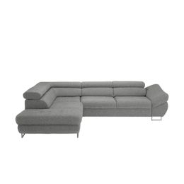 switch Ecksofa aus Flachgewebe Fabio ¦ silber ¦ Maße (cm): B: 280 H: