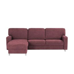 Smart Ecksofa Valencia ¦ rot ¦ Maße (cm): B: 267 H: 90 T: 173