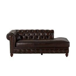 U.N.O uno Recamiere Chesterfield ¦ braun ¦ Maße (cm): B: 203 H: 79 T: 100