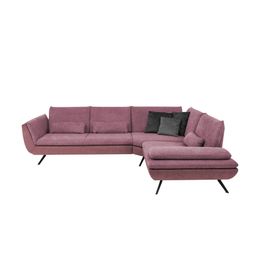 Höffner Ecksofa Luca ¦ rot ¦ Maße (cm): B: 314 H: 88 T: 244