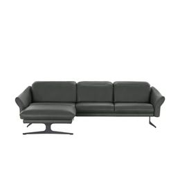 himolla Ecksofa aus Echtleder 1059 ¦ grau ¦ Maße (cm): B: 284 H: 83 T