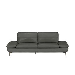 Wohnwert Ledersofa Amarena ¦ grau ¦ Maße (cm): B: 226 H: 81 T: 96