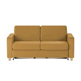 Nehl Schlafsofa Boston Deluxe ¦ gelb ¦ Maße (cm): B: 199 H: 91 T: 10