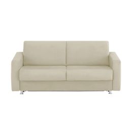 Höffner Schlafsofa aus Mikrofaser München ¦ beige ¦ Maße (cm): B: 195 H: 84 T