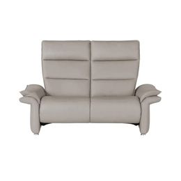 Hukla Ledersofa Corvina ¦ grau ¦ Maße (cm): B: 154 H: 109 T: 90