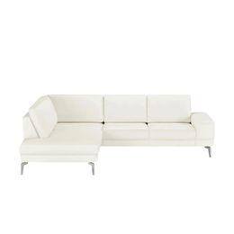 meinSofa Ecksofa aus Leder Dana ¦ weiß ¦ Maße (cm): B: 269 H: 86 T: 2