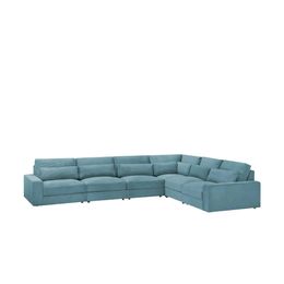 Höffner Ecksofa Branna ¦ türkis/petrol ¦ Maße (cm): B: 412 H: 88 T: 322