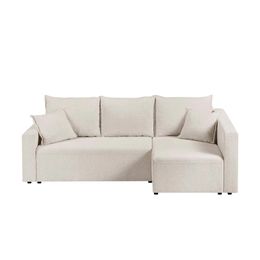 Höffner Ecksofa mit Schlaffunktion Florentine ¦ beige ¦ Maße (cm): B: 230 H: