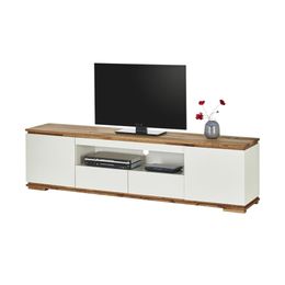 Höffner TV-Lowboard Messina ¦ weiß ¦ Maße (cm): B: 202 H: 54 T: 40