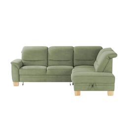 meinSofa Ecksofa Liva ¦ grün ¦ Maße (cm): B: 254 H: 106 T: 224