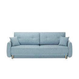 Höffner Schlafsofa Nord ¦ türkis/petrol ¦ Maße (cm): B: 220 H: 90 T: 90