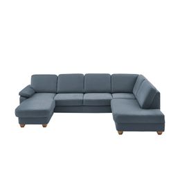 meinSofa Wohnlandschaft aus Kunstleder Oliver ¦ blau ¦ Maße (cm): B: