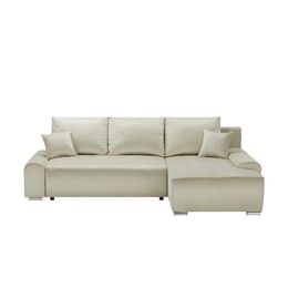 Höffner Ecksofa Draco ¦ beige ¦ Maße (cm): B: 265 H: 97 T: 186