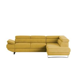 switch Ecksofa aus Mikrofaser Gio ¦ gelb ¦ Maße (cm): B: 263 H: 74 T: