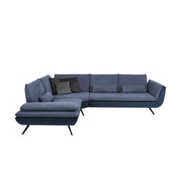 Höffner Ecksofa Luca ¦ blau ¦ Maße (cm): B: 314 H: 88 T: 244