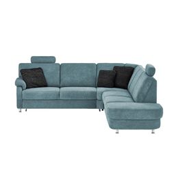 meinSofa Ecksofa Ole-S ¦ blau ¦ Maße (cm): B: 269 H: 91 T: 287