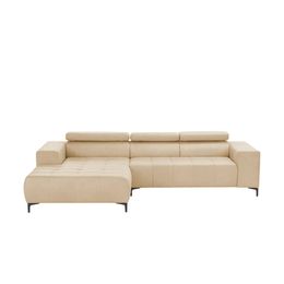 switch Ecksofa aus Mikrofaser Caro ¦ beige ¦ Maße (cm): B: 289 H: 93