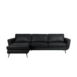 Soho Ecksofa Smile Day Leder ¦ schwarz ¦ Maße (cm): B: 274 H: 85 T: