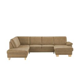 meinSofa Wohnlandschaft Kunstleder Samu ¦ beige ¦ Maße (cm): B: 316