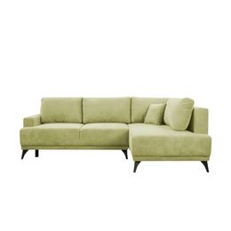 Höffner Ecksofa Lima ¦ grün ¦ Maße (cm): B: 246 H: 90 T: 169