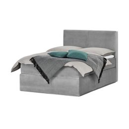 Boxi Boxspringbett 140 x 200 cm Boxi Classic ¦ grau ¦ Maße (cm): B: