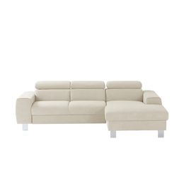 U.N.O uno Ecksofa Los Angeles ¦ creme ¦ Maße (cm): B: 244 H: 72 T: 166