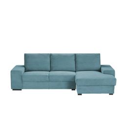 Höffner Ecksofa Renée ¦ türkis/petrol ¦ Maße (cm): B: 276 H: 92 T: 146