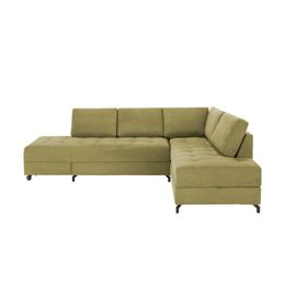 Smart Ecksofa Carla ¦ grün ¦ Maße (cm): B: 291 H: 88 T: 222