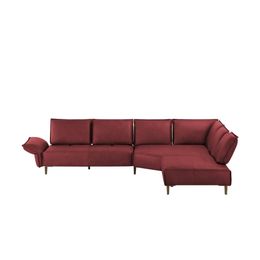 W.Schillig Ecksofa aus Echtleder Bonnie ¦ rot ¦ Maße (cm): B: 341 H: