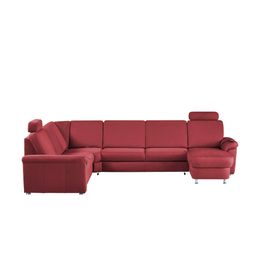 meinSofa Wohnlandschaft Mikrofaser Rita ¦ rot ¦ Maße (cm): B: 330 H: