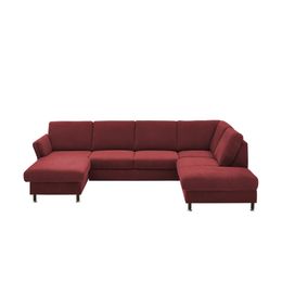 meinSofa Wohnlandschaft aus Flachgewebe Veit ¦ rot ¦ Maße (cm): B: 30