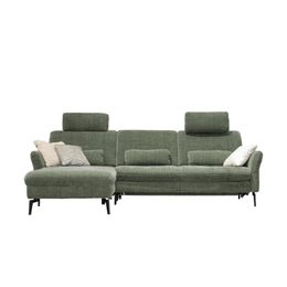 meinSofa Ecksofa Cord DANTE ¦ grün ¦ Maße (cm): B: 280 H: 91 T: 179