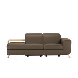 JOOP! Ledersofa 8151 ¦ braun ¦ Maße (cm): B: 211 H: 74 T: 111