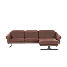 himolla Ecksofa aus Echtleder 1059 ¦ rot ¦ Maße (cm): B: 284 H: 83 T: