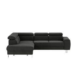 U.N.O uno Ecksofa Los Angeles ¦ schwarz ¦ Maße (cm): B: 249 H: 72 T: 207