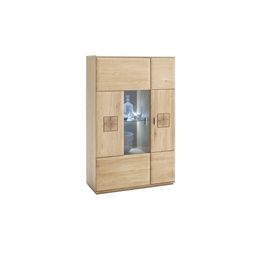 Woodford Highboard Loggia ¦ holzfarben ¦ Maße (cm): B: 90 H: 141 T: