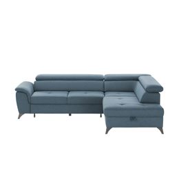 switch Ecksofa Aldeia ¦ blau ¦ Maße (cm): B: 252 H: 70 T: 200