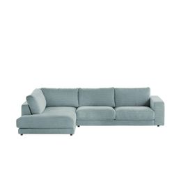 Jette Home Ecksofa Cord Sila ¦ blau ¦ Maße (cm): B: 325 H: 85 T: 224