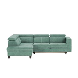 Höffner Ecksofa Zante ¦ grün ¦ Maße (cm): B: 253 H: 95 T: 190