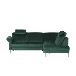 meinSofa Ecksofa Helen ¦ grün ¦ Maße (cm): B: 249 H: 83 T: 185