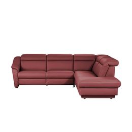 himolla Ecksofa Leder 9707 ¦ rot ¦ Maße (cm): B: 275 H: 84 T: 245