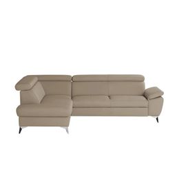 U.N.O uno Ecksofa Apollo ¦ beige ¦ Maße (cm): B: 268 H: 81 T: 210