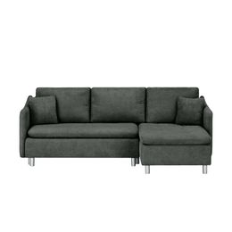 Smart Ecksofa ausziehbar Bonamie ¦ schwarz ¦ Maße (cm): B: 225 H: 87