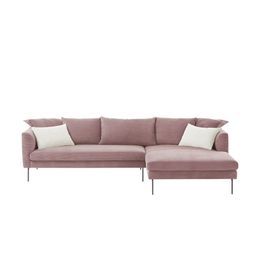 Gray & Jones Ecksofa aus Cord ¦ rosa/pink ¦ Maße (cm): B: 284 H: 85 T