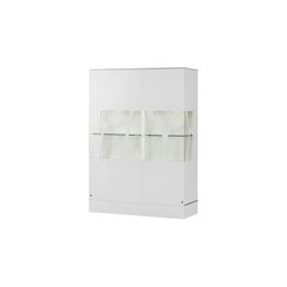 Leonardo Highboard Cube ¦ weiß ¦ Maße (cm): B: 110 H: 158 T: 42