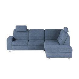 meinSofa Ecksofa Marc ¦ blau ¦ Maße (cm): B: 243 H: 85 T: 234