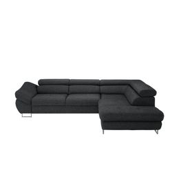 switch Ecksofa aus Flachgewebe Fabio ¦ grau ¦ Maße (cm): B: 280 H: 69