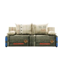 Höffner Schlafsofa Denny Premium ¦ grau ¦ Maße (cm): B: 91 H: 88 T: 193