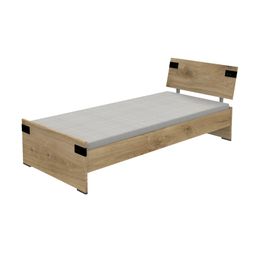 Höffner Futonbett Louis ¦ holzfarben ¦ Maße (cm): B: 96 H: 85